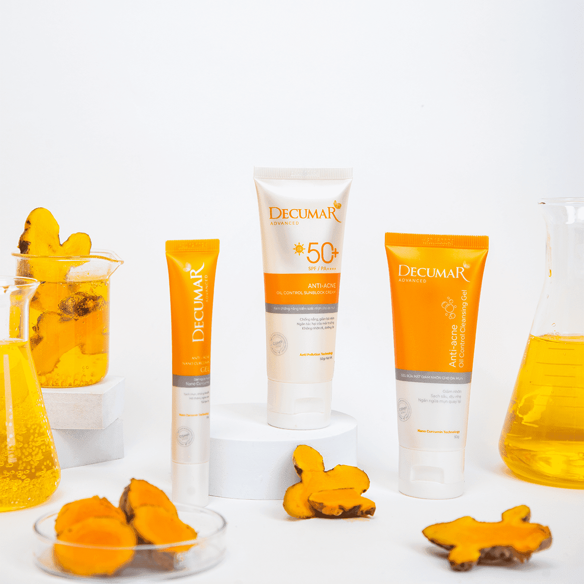 Combo toàn diện cho da mụn Decumar Advanced nghệ Nano giúp làm sạch ...