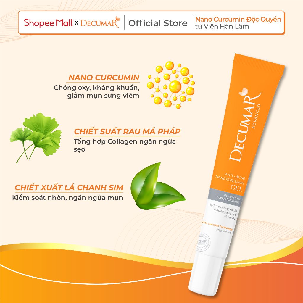Gel ngừa mụn Decumar Advanced 20g, thẩm thấu nhanh không kích ứng, hiệu ...