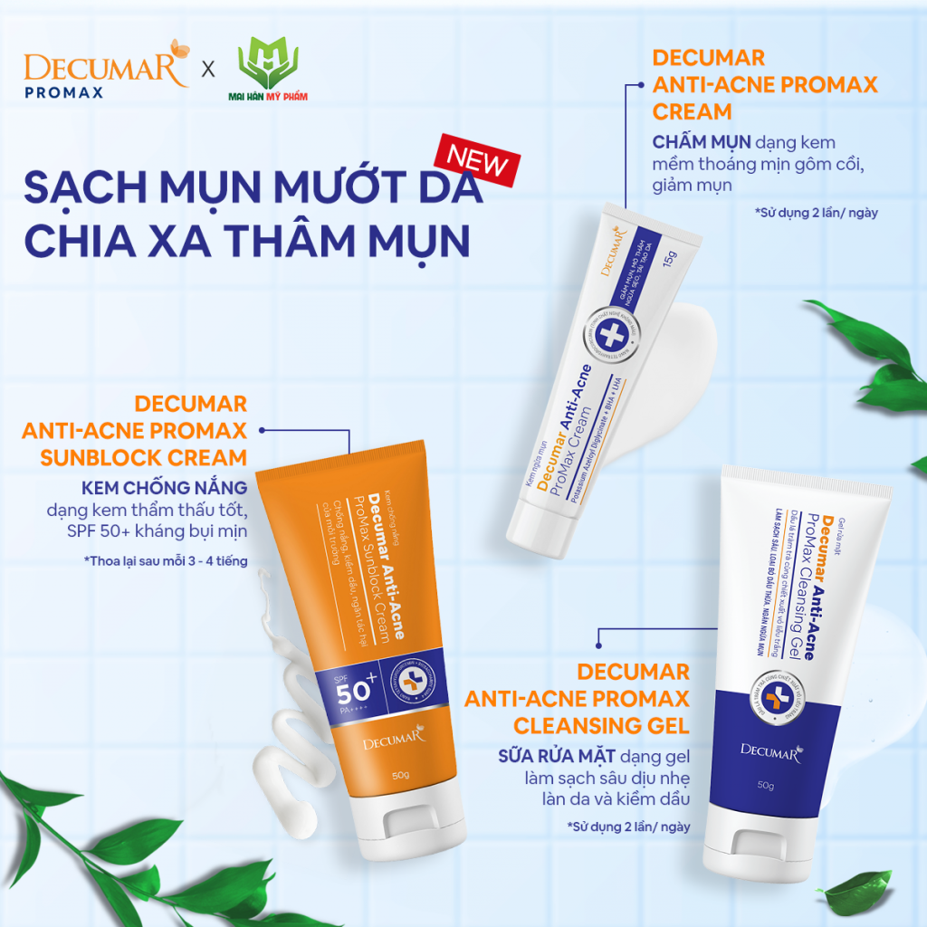 Kem ngừa mụn Decumar Anti-Acne ProMax Cream, 15g chứa BHA, LHA giúp ...