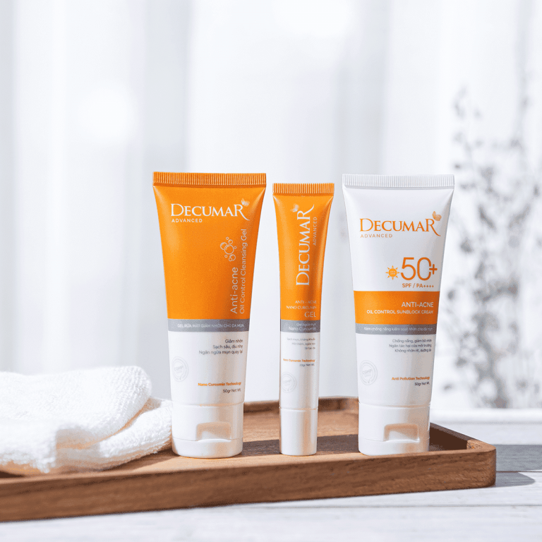Combo toàn diện cho da mụn Decumar Advanced nghệ Nano giúp làm sạch ...