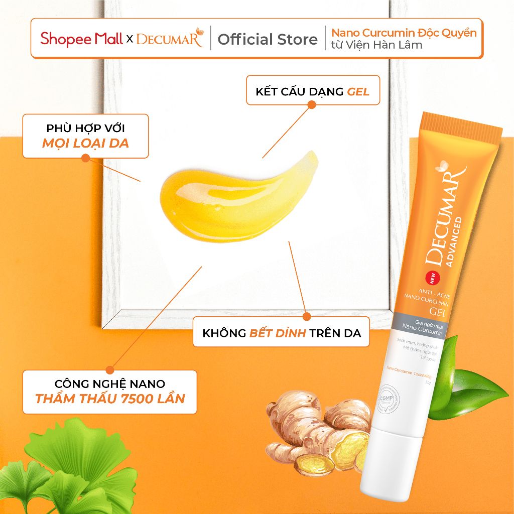 Gel ngừa mụn Decumar Advanced 20g, thẩm thấu nhanh không kích ứng, hiệu ...