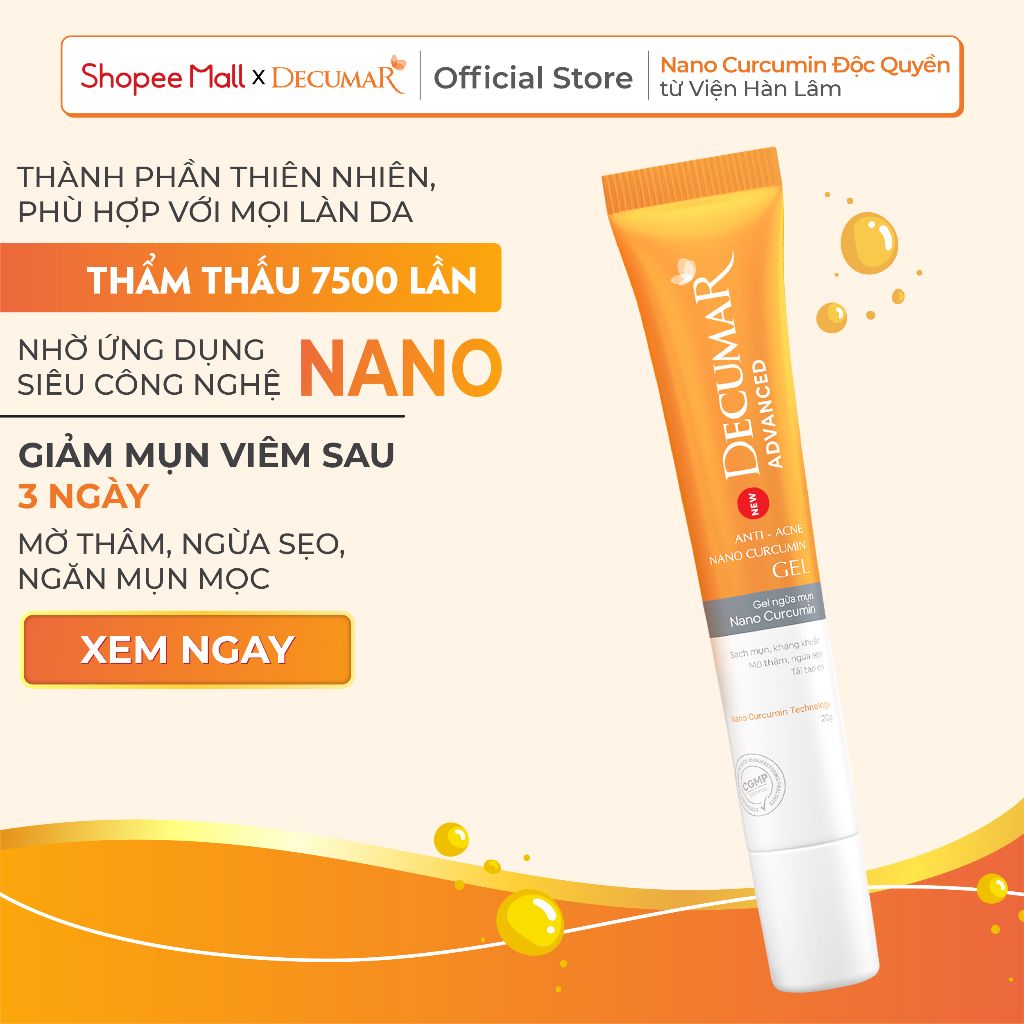 Gel ngừa mụn Decumar Advanced 20g, thẩm thấu nhanh không kích ứng, hiệu ...
