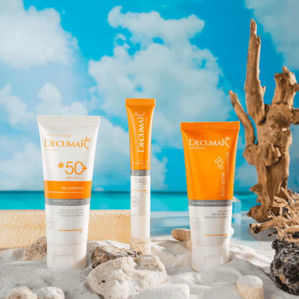 Combo toàn diện cho da mụn Decumar Advanced nghệ Nano giúp làm sạch ...